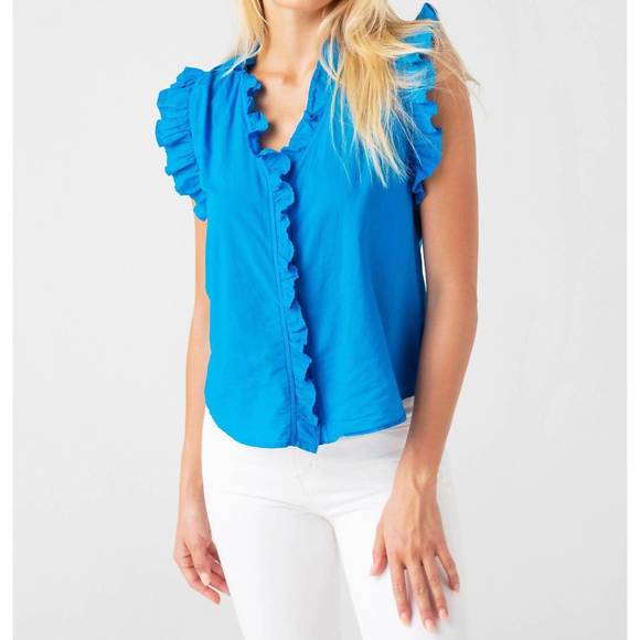 STARKX | Tops | New Starkx Ruffly Top In Sky Blue | Poshmark